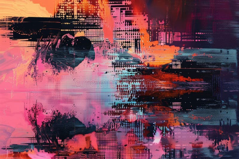 The Digital Artwork is Colorful, Expressive, and Visually Striking with ...