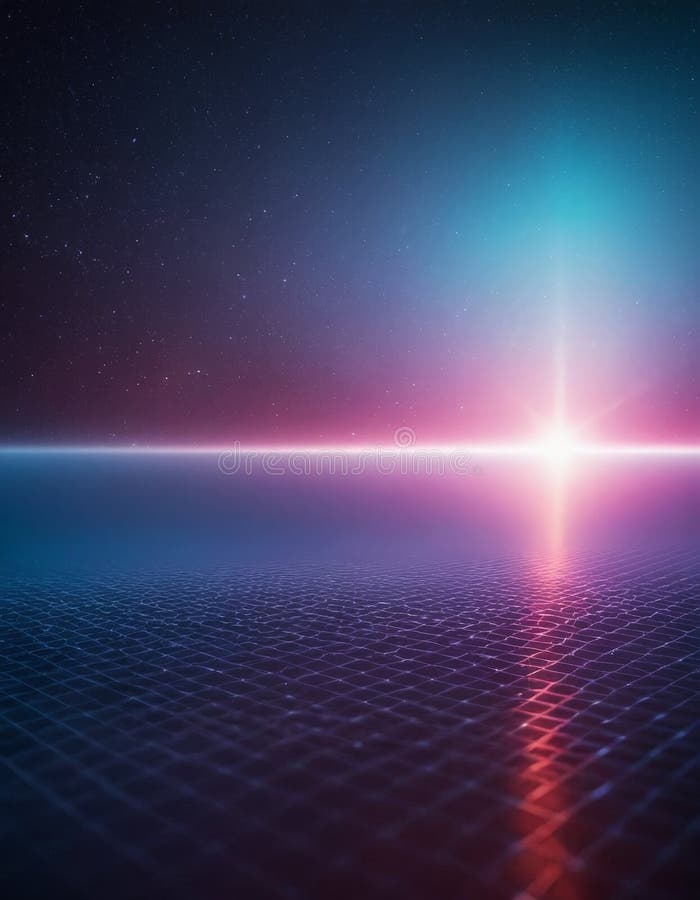 Computer Screen with Bright Light Shining on it Stock Illustration ...