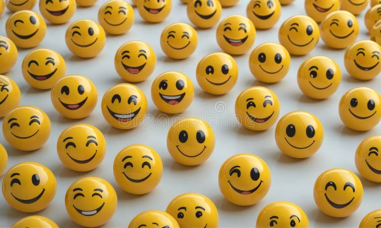 Lot yellow smiley faces stock illustration. Illustration of pattern ...