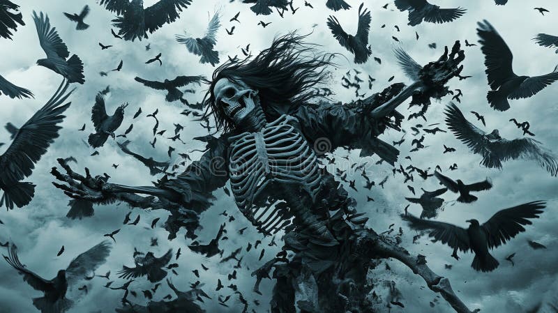 A Digital Artwork Depicting a Clash between a Man with a Magical Wizard ...