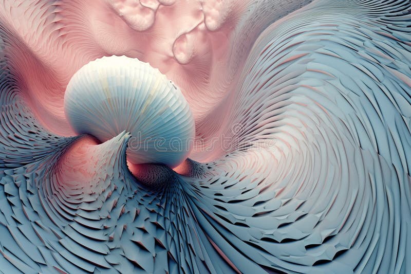 Abstract Seashell Digital Art Stock Illustration - Illustration of ...