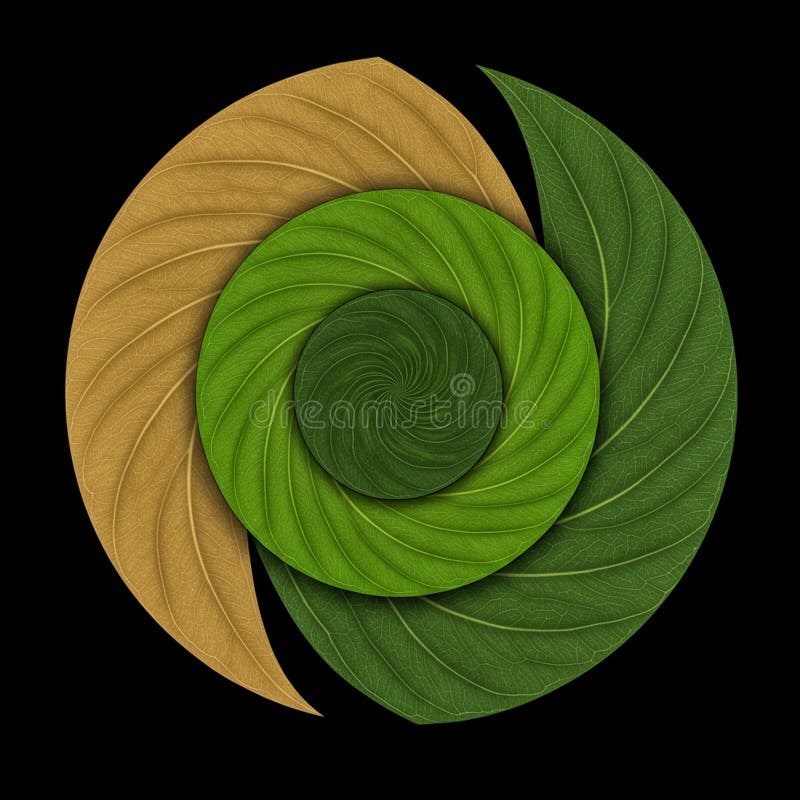 A Digital Artwork Depicting a Symmetrical, Spiral Pattern Composed of ...