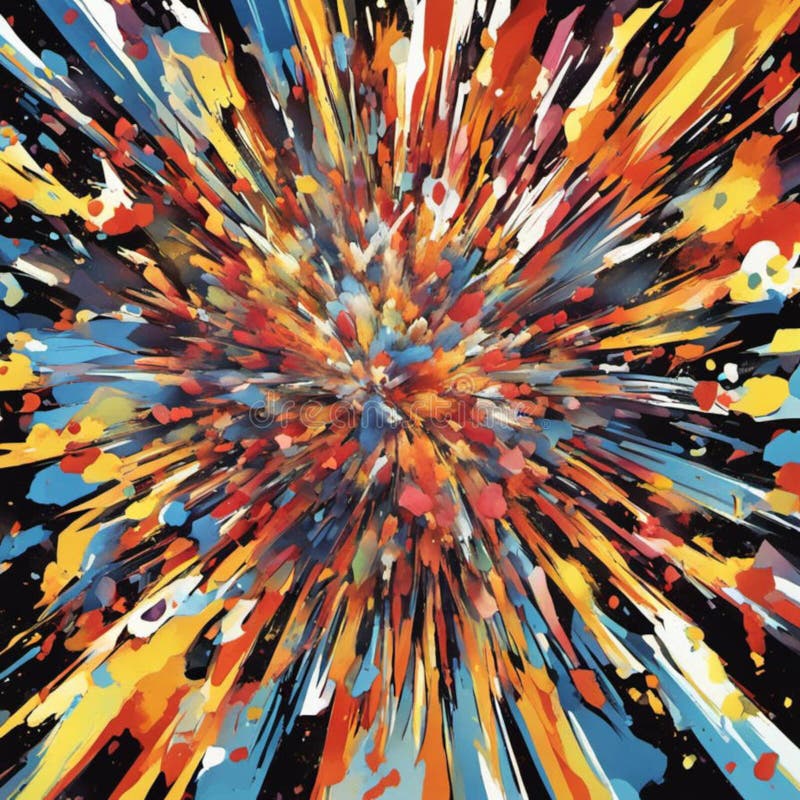 Explosion. Abstract Explosion. Colours. Background Stock Illustration ...