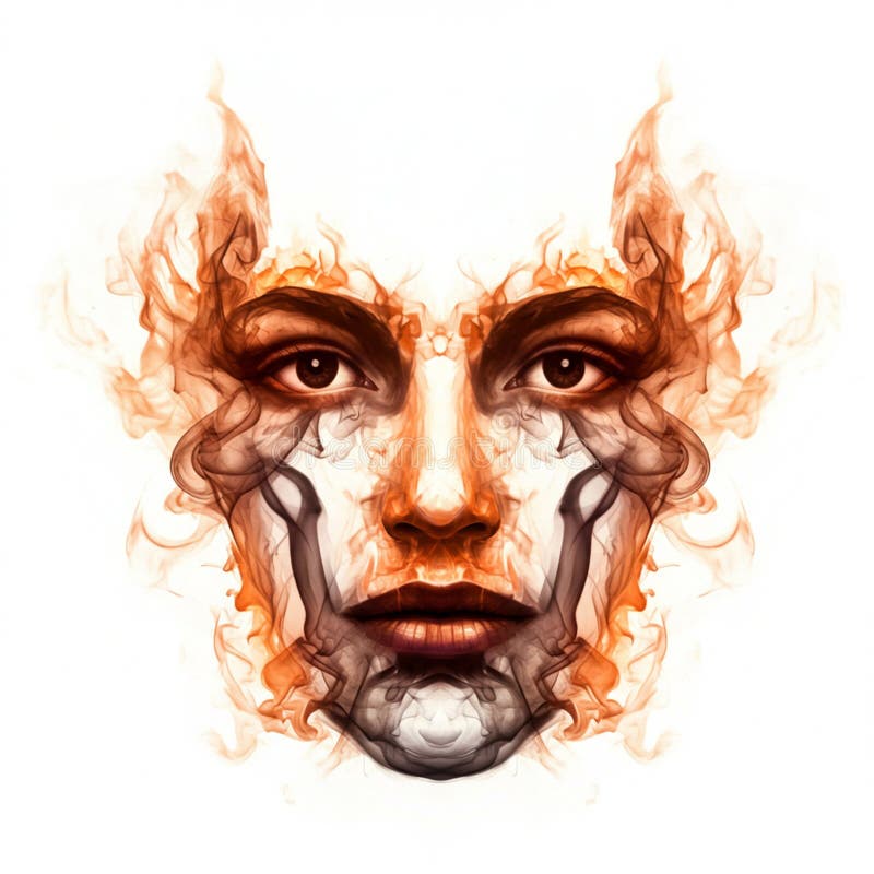 A Digital Artwork Depicts a Human Face Emerging from Swirling Patterns ...