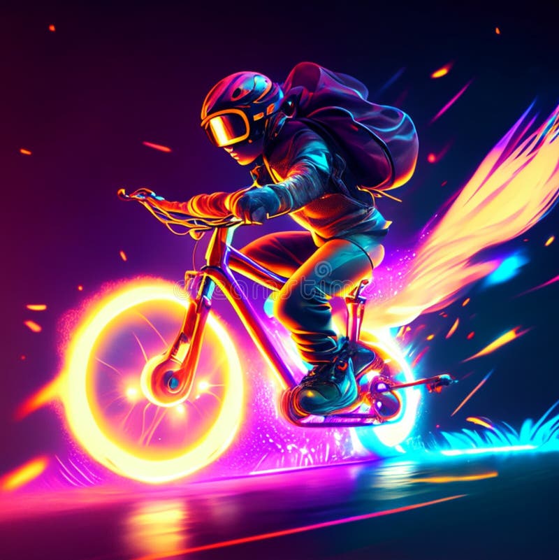 The Digital Artwork Depicts a Vibrant and Dynamic Scene. in the ...