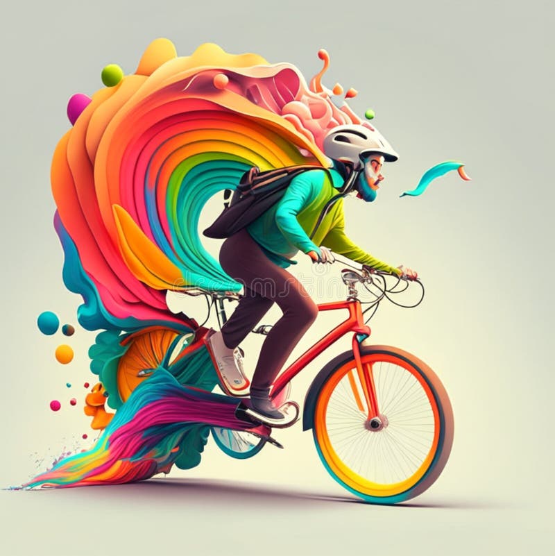 The Digital Artwork Depicts a Vibrant and Dynamic Scene. in the ...