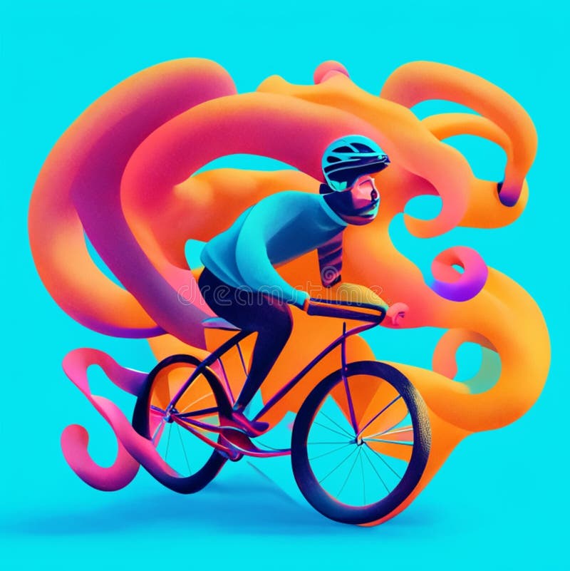 The Digital Artwork Depicts a Vibrant and Dynamic Scene. in the ...