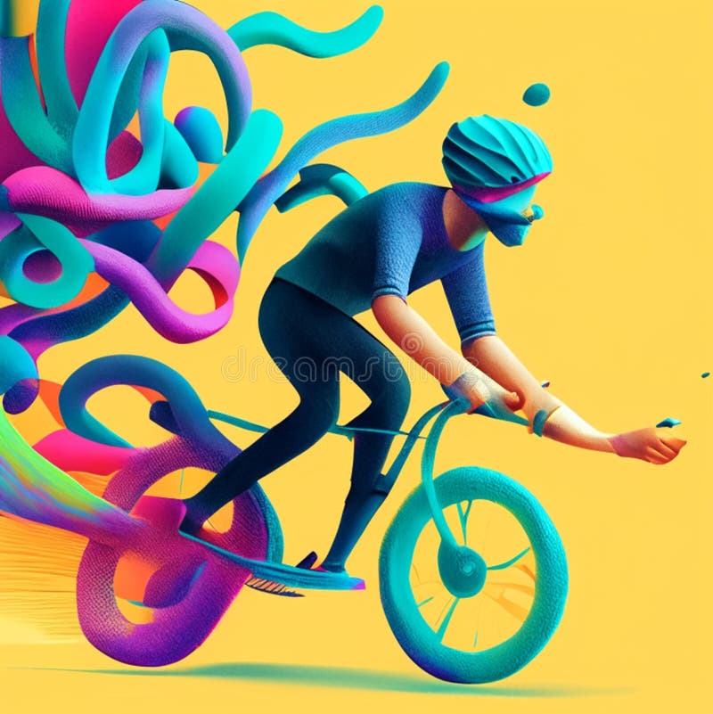 The Digital Artwork Depicts a Vibrant and Dynamic Scene. in the ...