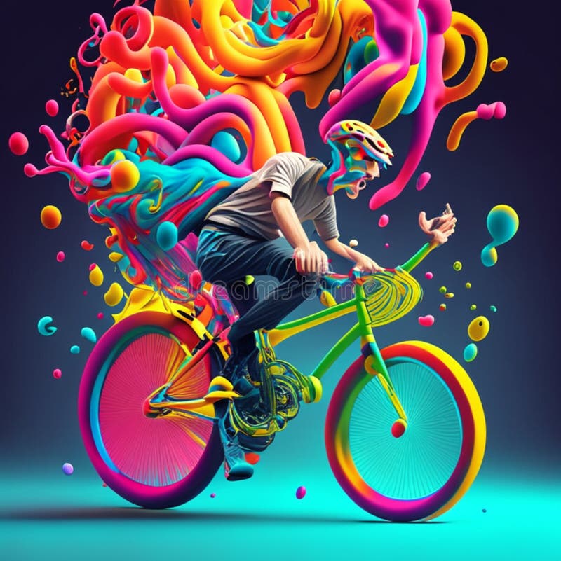 The Digital Artwork Depicts a Vibrant and Dynamic Scene. in the ...