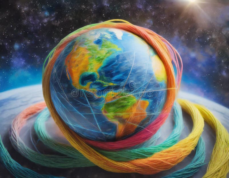 Earth made of Aged Paper stock illustration. Illustration of globe ...