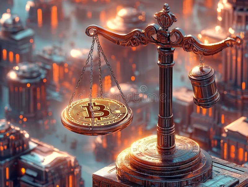 Digital Artwork Emphasizing Justice in a Nighttime Urban Landscape ...