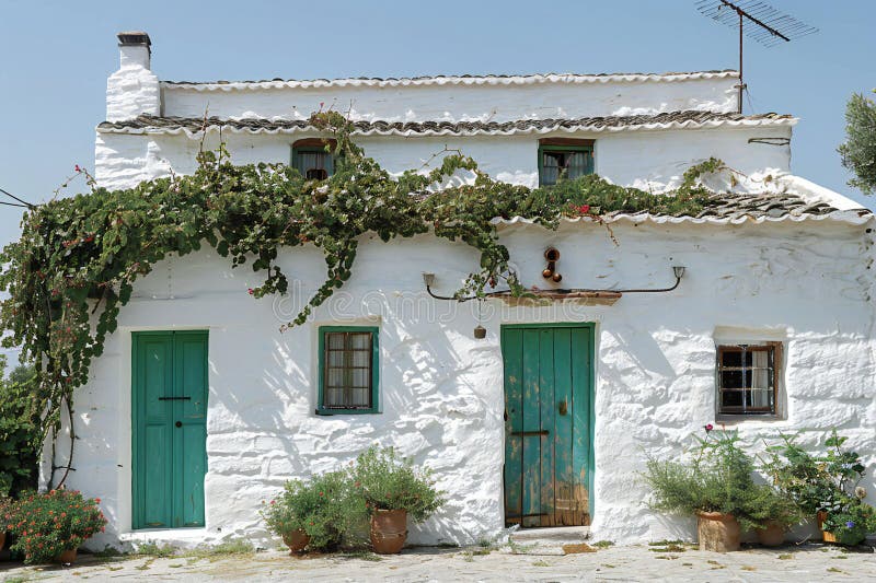 Digital Artwork of Expressionism Art Style , White House with Green ...