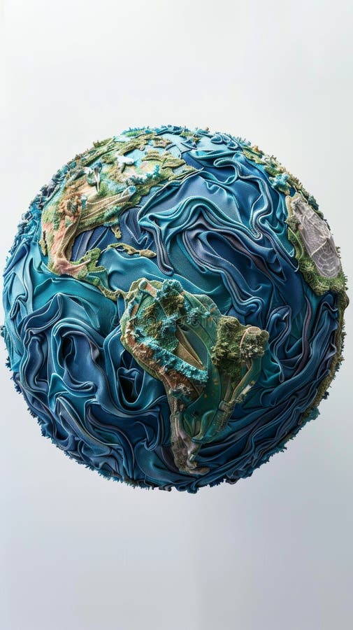 Digital Artwork of a Fantasy Globe with Intricate Textures Stock Image ...