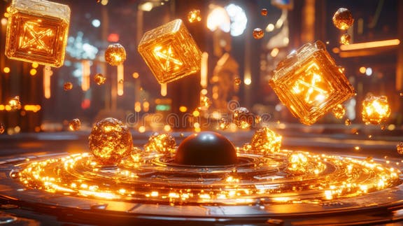 A Digital Artwork Features a Ruined, Futuristic Structure Situated on a ...