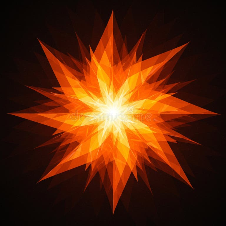 A Digital Artwork Features a Starburst Pattern Composed of Layered ...