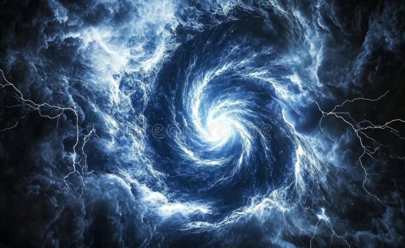 A Digital Artwork Features a Swirling Blue Vortex, Highlighted by ...