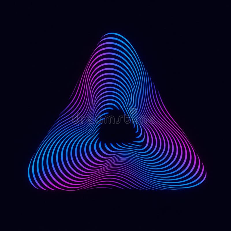 A Digital Artwork Features a Triangular Formation Created by Smooth ...