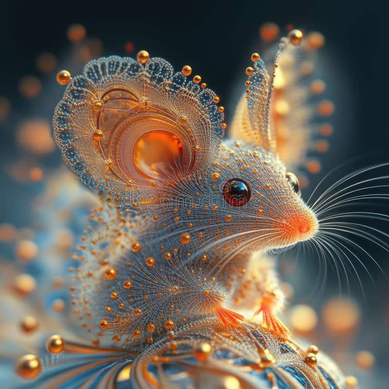 A Digital Artwork Featuring an Anthropomorphic Mouse with Human-like ...
