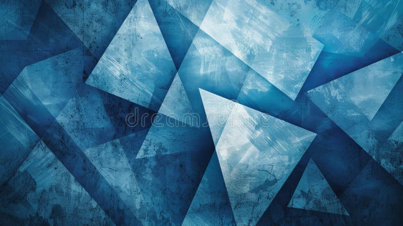 Blue Abstract Background with Triangles Stock Illustration ...