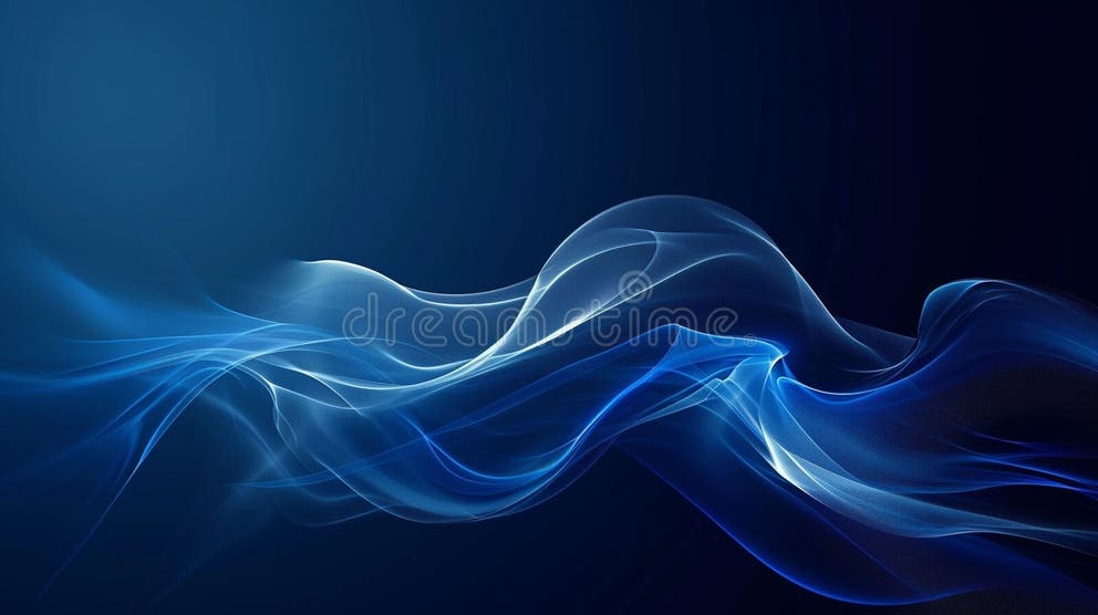 Abstract Blue Wave Digital Artwork Stock Illustration - Illustration of ...