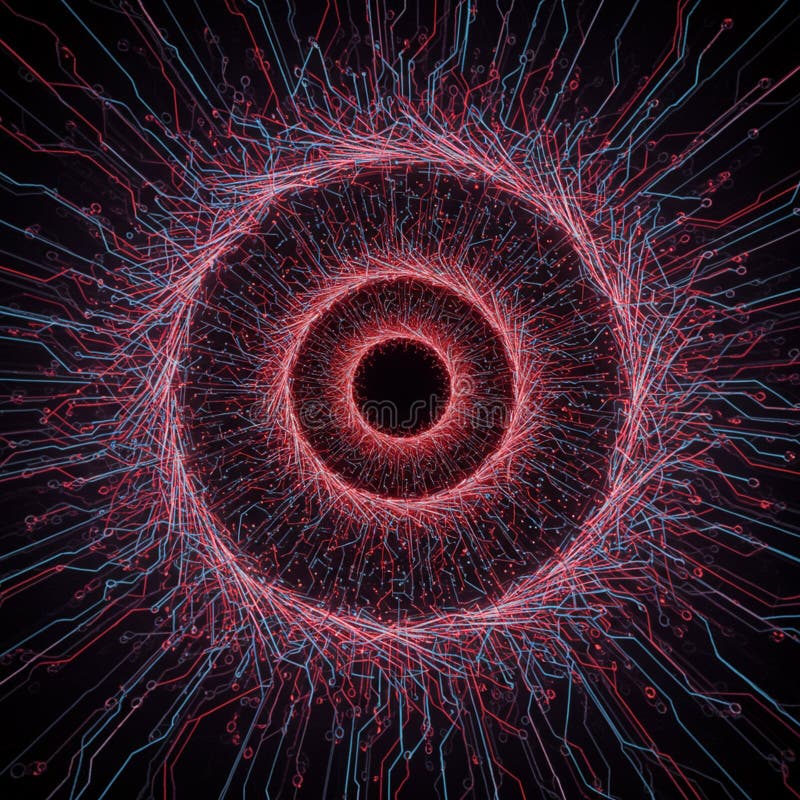 A Digital Artwork Featuring Concentric Circles Resembling an Eye ...