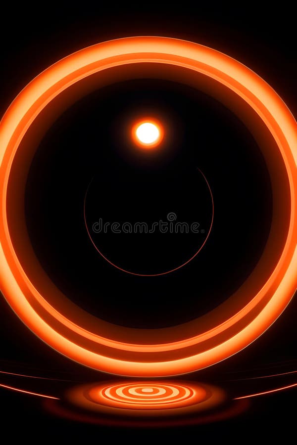 Abstract Futuristic Orange 3D Circle. Vector Art Background Stock ...
