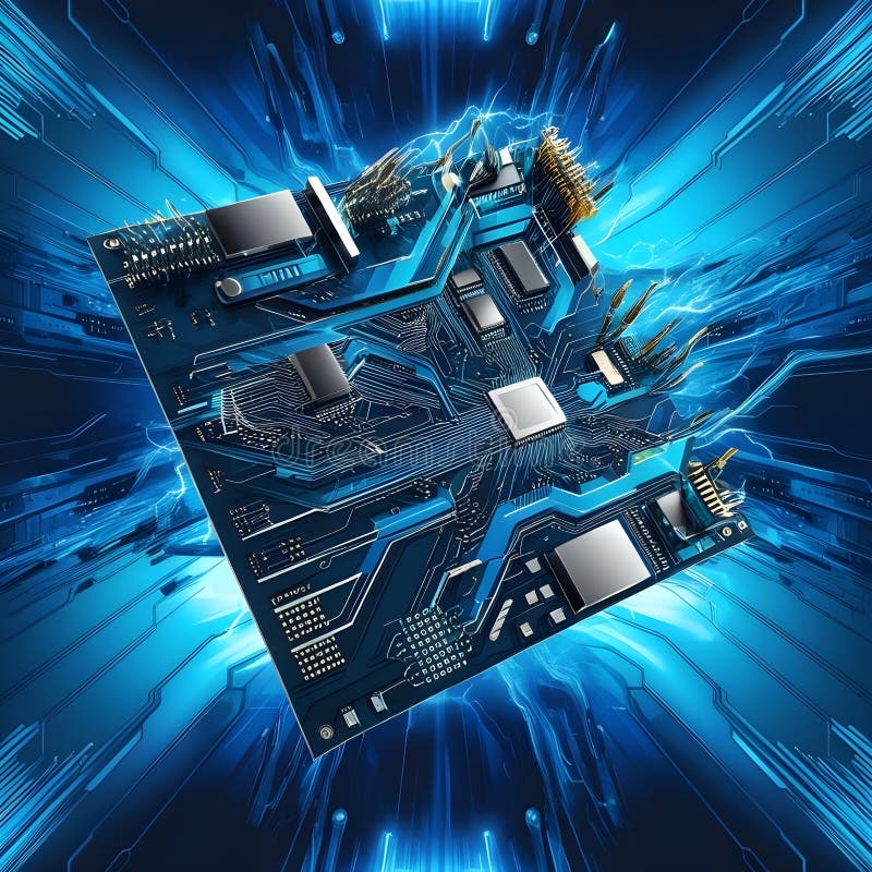 Digital Artwork Featuring a Highly Detailed and Stylized Computer ...