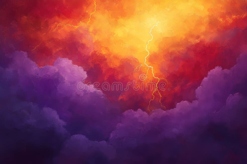 A Digital Artwork Featuring a Lightning Storm Under a Dark, Foreboding ...
