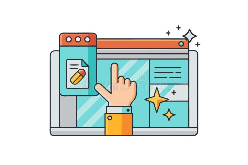 Digital Artwork Featuring a Modern Web Application Interface with ...