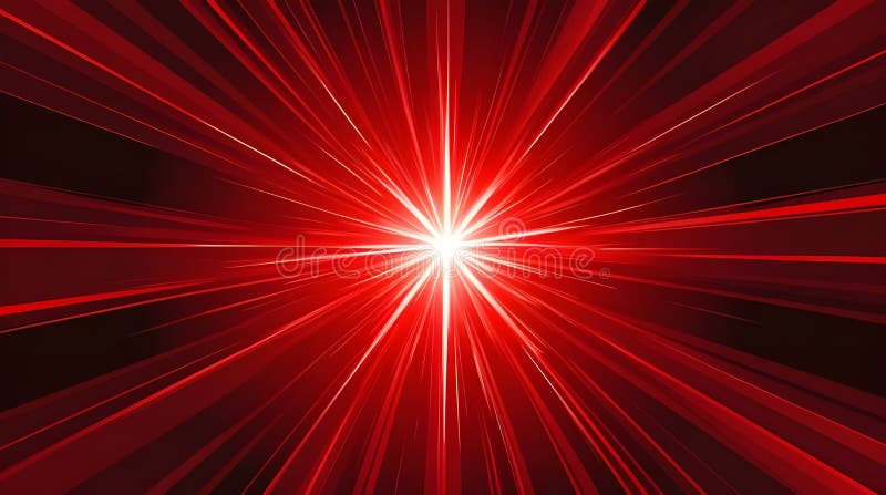 Digital Artwork Featuring a Radiant Burst of Red Light Emanating from ...
