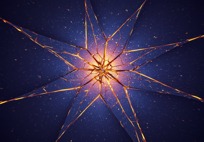 A Digital Artwork Featuring a Shattered Glass Pattern Resembling a ...