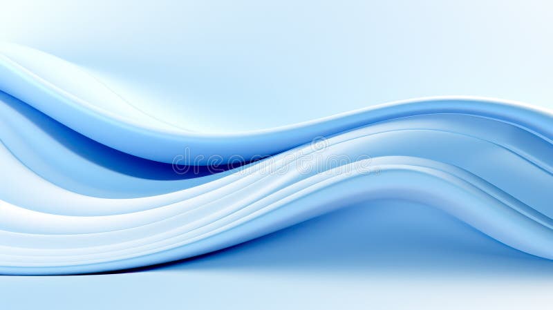 Abstract Blue Waves Flowing Gently in a Smooth Gradient, AI Generated ...