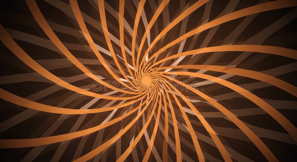 A Digital Artwork Featuring a Spiraling Pattern with Interwoven Orange ...