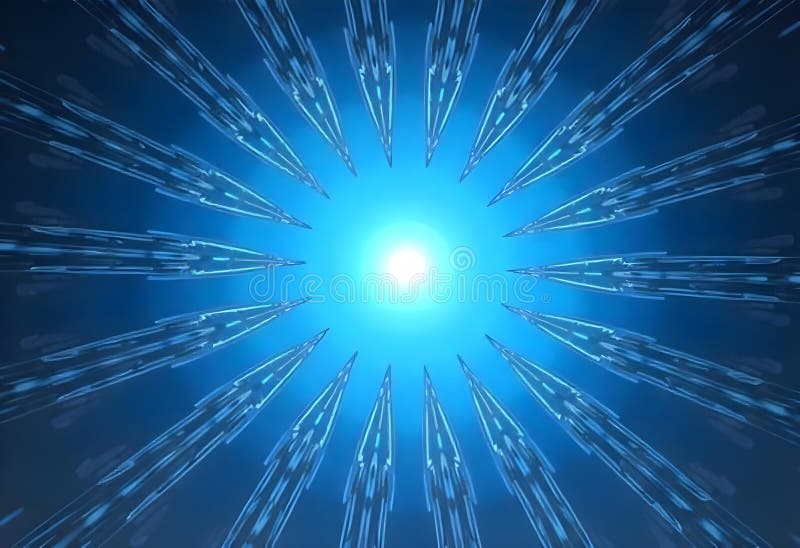 A Futuristic Radial Design with a Bright Light Source. Radial Pattern ...