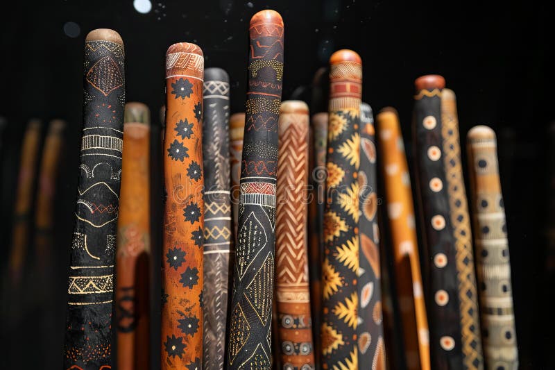 Digital Artwork of in the Foreground, Several Long Wooden Sticks Have ...