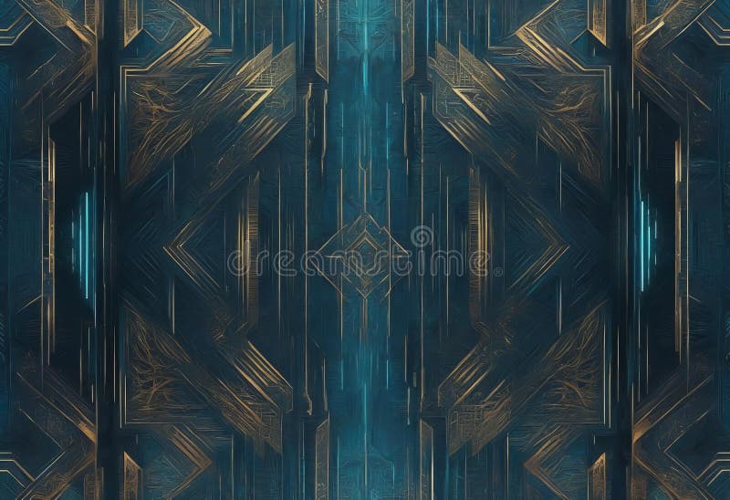 Digital Artwork of a Futuristic Patterned Metal Texture Stock ...