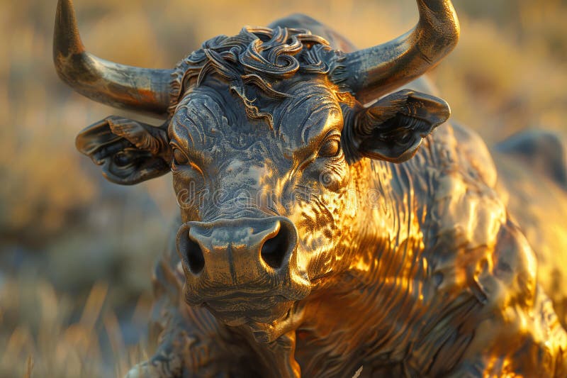 Digital Artwork of Image of a Bull Standing Up, High Quality, High ...