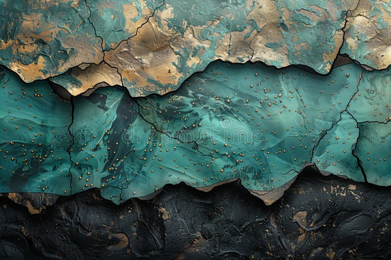 Digital Artwork of Image Depicting a Turquoise and Black Pattern on a ...