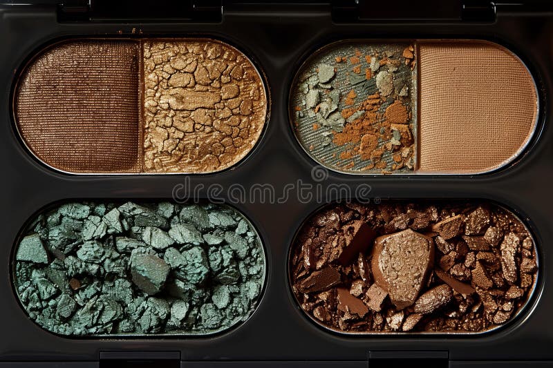 Digital Artwork of Image of Four Different Eye Shadows with Different ...