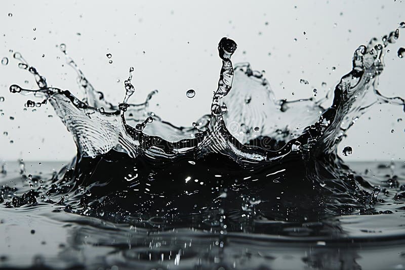 Digital Artwork of Image of Water that Has Been Splashed on White Stock ...