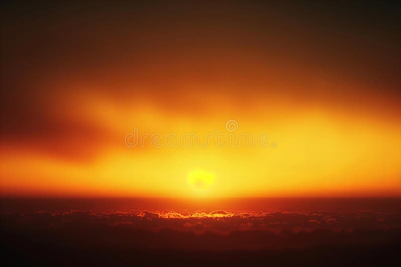 Digital Artwork of Orange Sunset Background with a Blurred Edge, High ...
