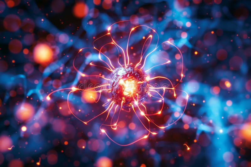 Digital Artwork of a Particle Accelerator with Energetic Plasma and ...