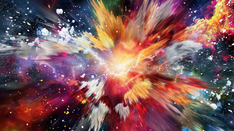 Light Burst Drama: Vibrant Explosion of Light with Dark Background ...