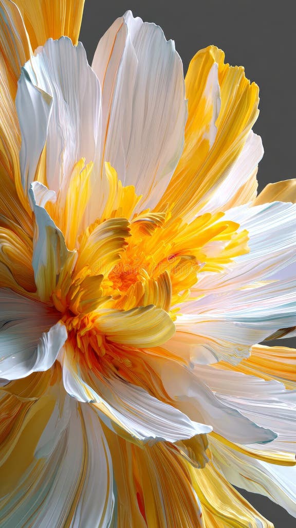 Abstract Floral Design with Light and Shadow Stock Illustration ...