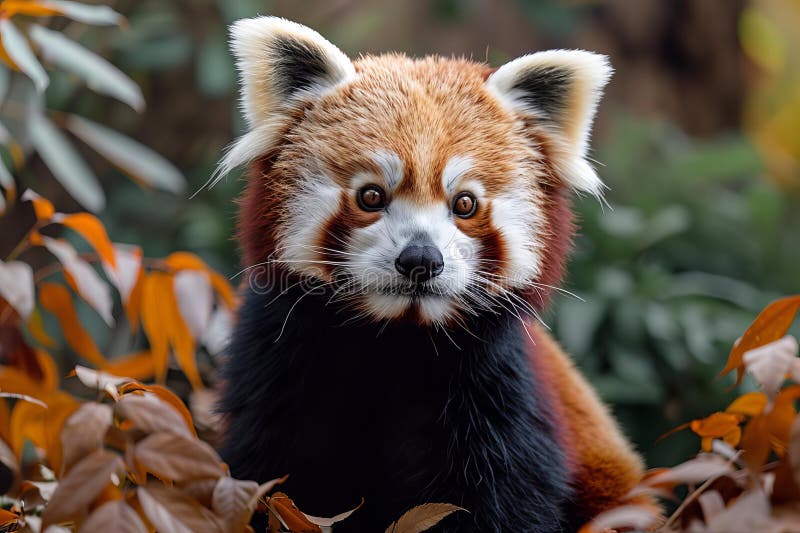 Digital Artwork of Red Panda is Looking at the Camera, Stock ...