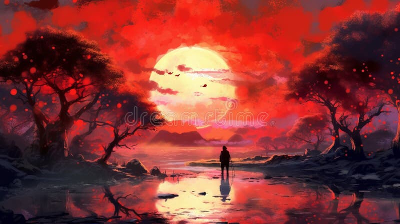 Sunset Clouds Anime Stock Illustrations – 587 Sunset Clouds Anime Stock ...