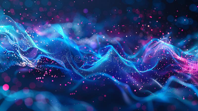 A Digital Artwork Representing Data Processing And Ai Operations Within A Cloud Computing