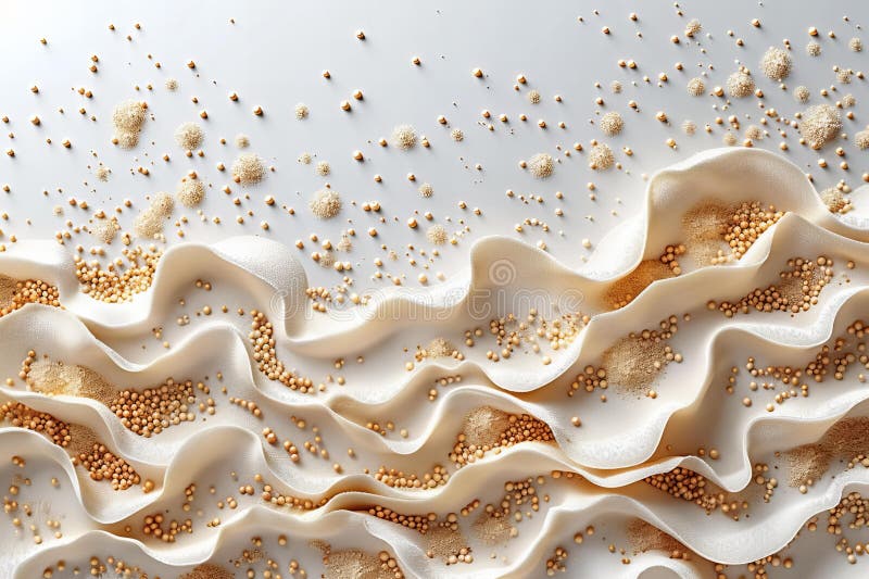 Digital Artwork of Sand Particles on White Background, Simple ...