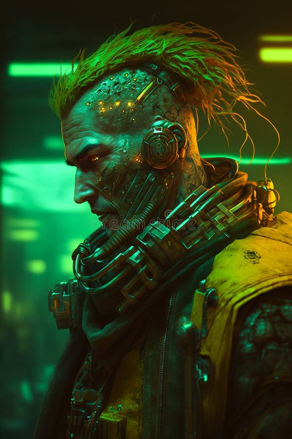 Digital Artwork of Sci-fi Cyberpunk Character Stock Photo - Image of ... Digital Artwork of Sci-fi Cyberpunk Character Stock Photo - Image of ...