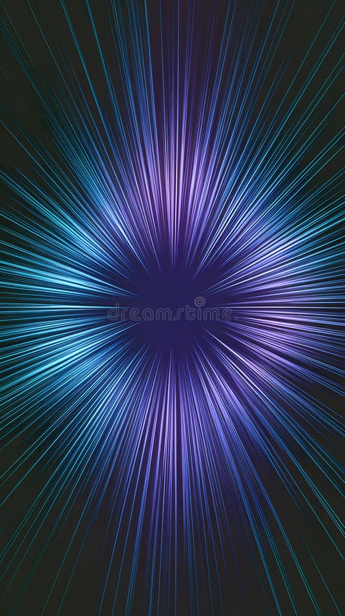 Digital Artwork with Radiant Lines Forming a Pattern in Blue, Purple ...